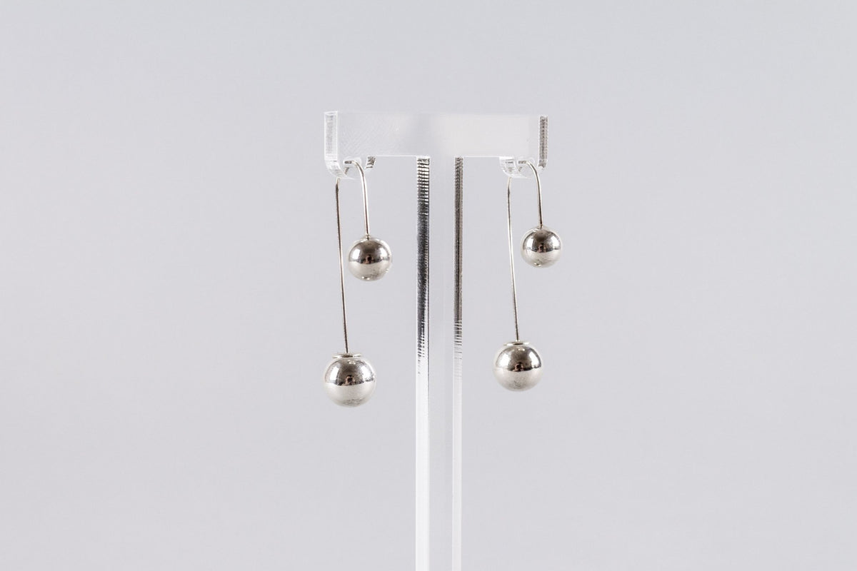 DOUBLE BALL DROP EARRINGS - LAO SILVER – MACK PHOLSINA